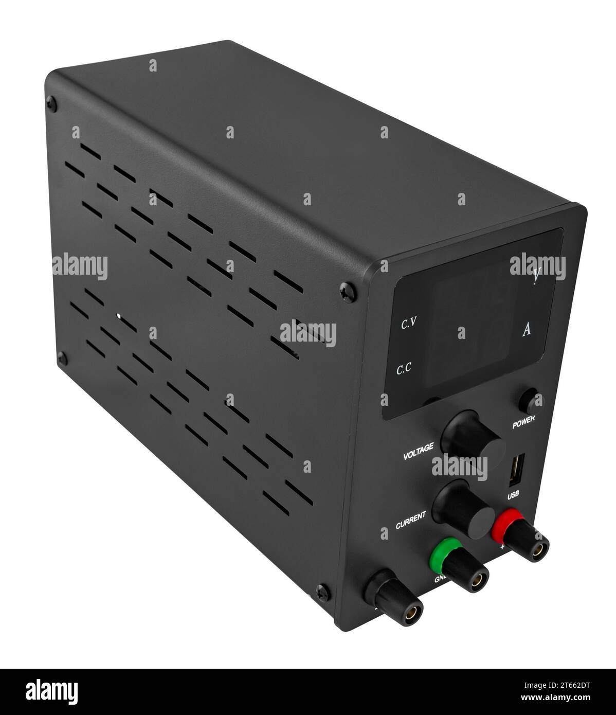 laboratory power supply, on white background in insulation Stock Photo ...