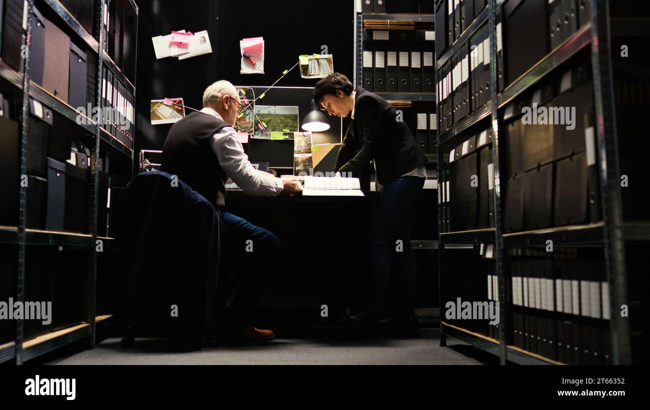 Team of experts read case files in police incident room, using ...