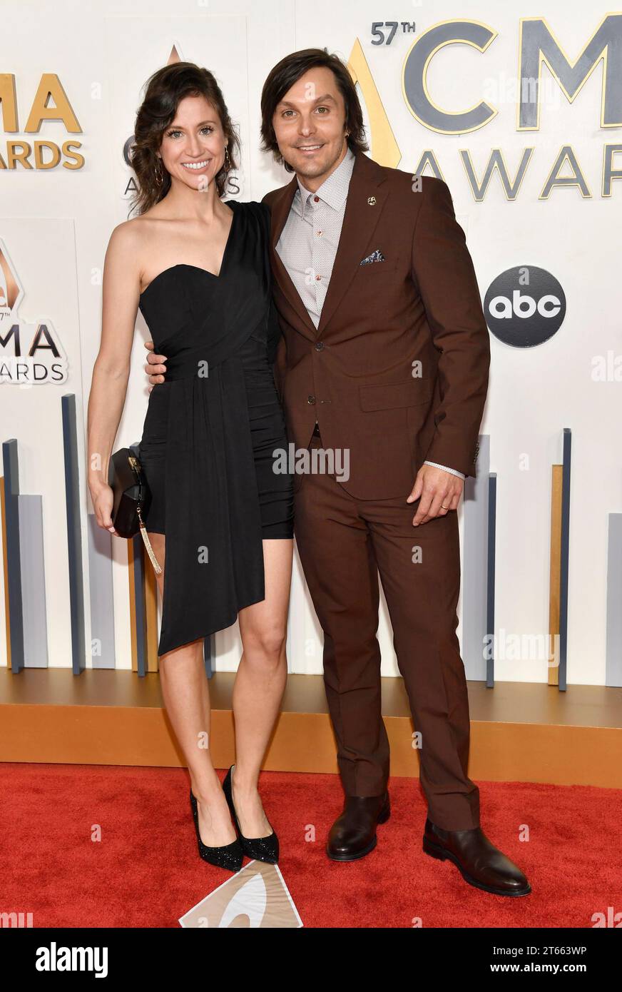 Kristen Worsham, left, and Charlie Worsham arrive at the 57th Annual ...