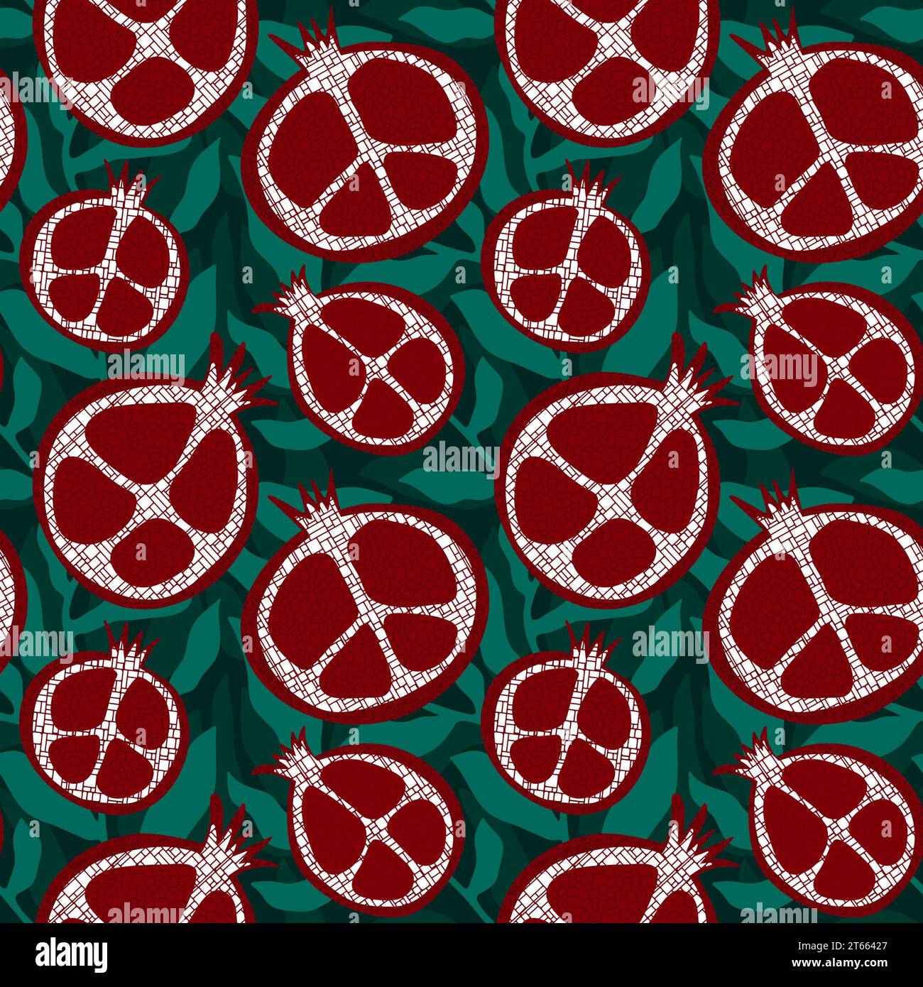 Cartoon autumn fruit seamless pomegranate pattern for wrapping paper ...
