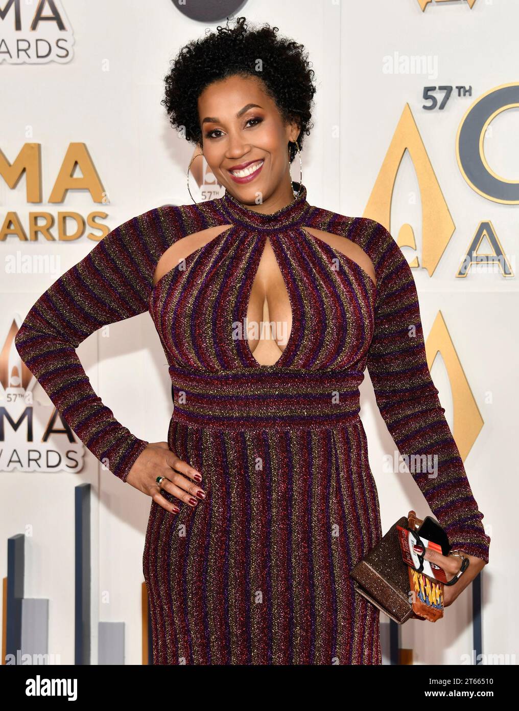 Rissi Palmer arrives at the 57th Annual CMA Awards on Wednesday, Nov. 8 ...