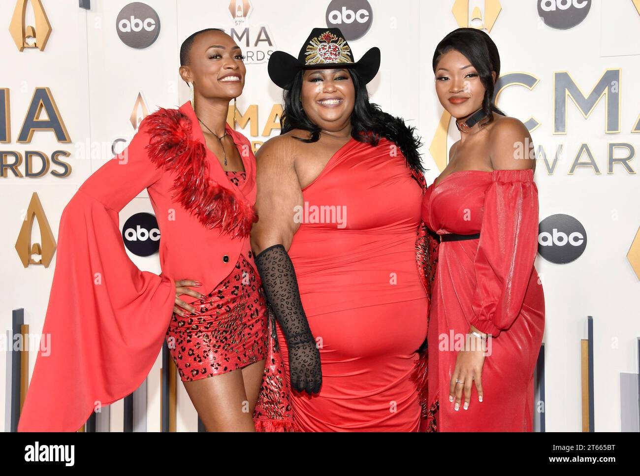 Trea Swindle, from left, Danica Hart, and Devynn Hart of Chapel Hart ...