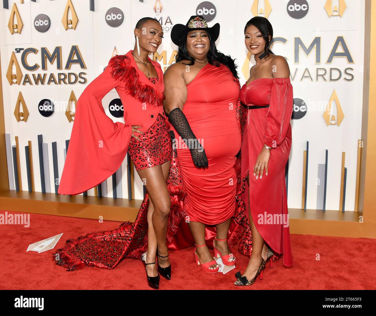 Trea Swindle, from left, Danica Hart, and Devynn Hart of Chapel Hart ...
