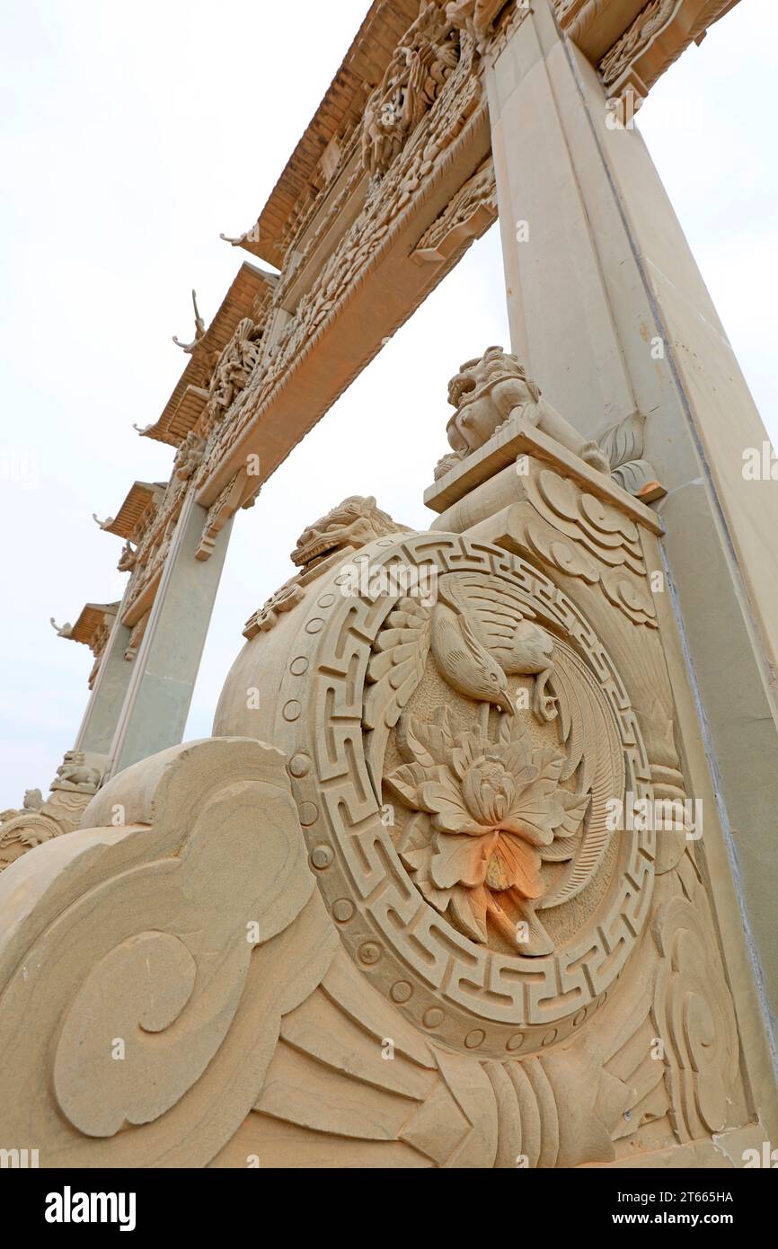 Chinese stone arch building Stock Photo - Alamy
