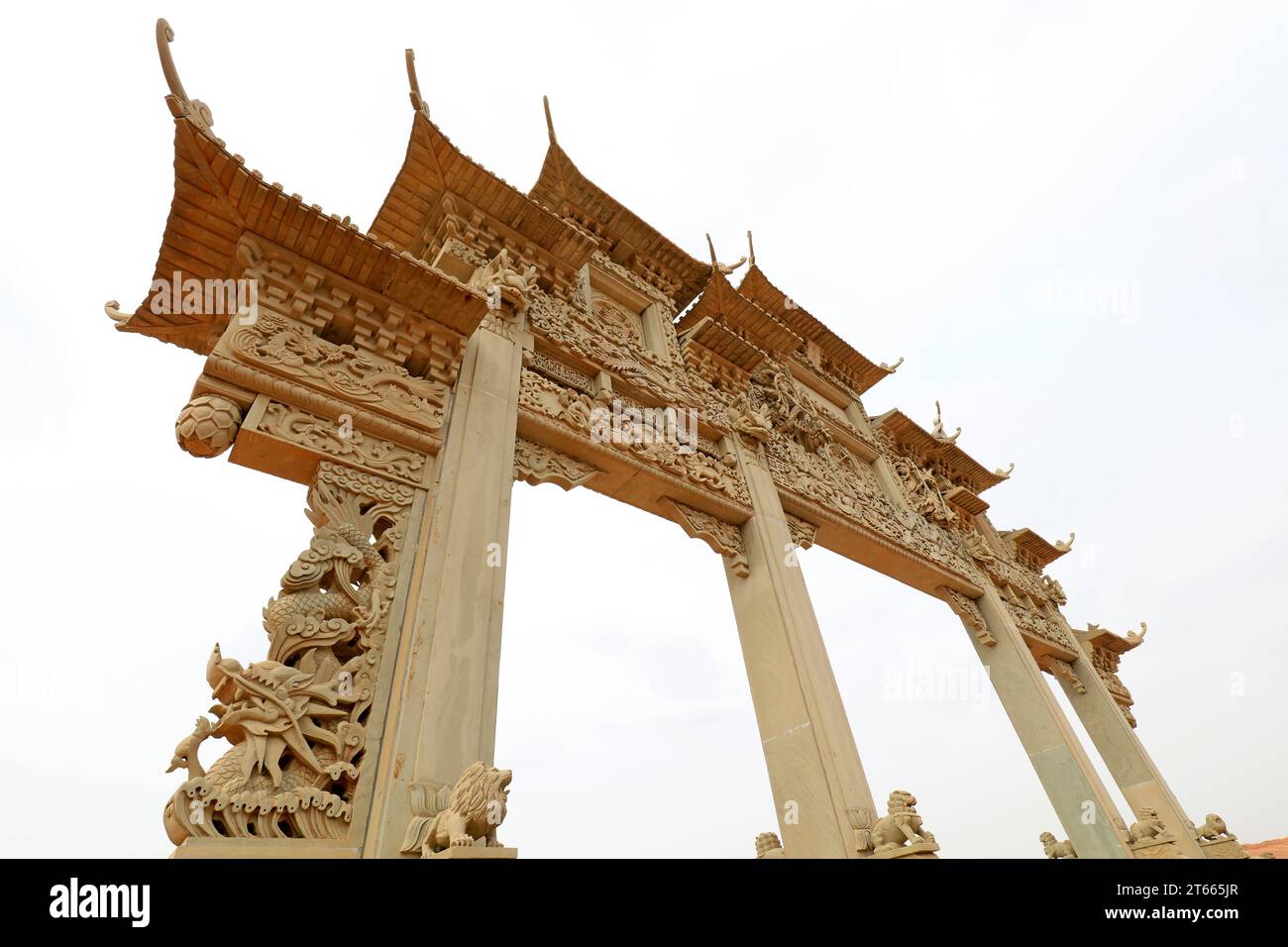 Chinese stone arch building Stock Photo - Alamy