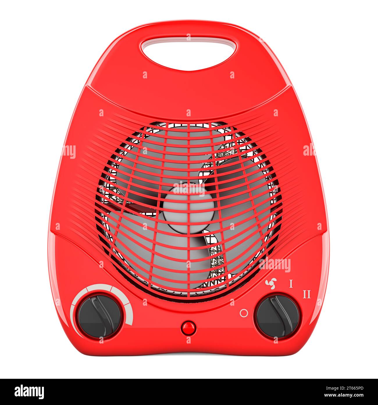 Red fan heater, 3D rendering isolated on white background Stock Photo ...