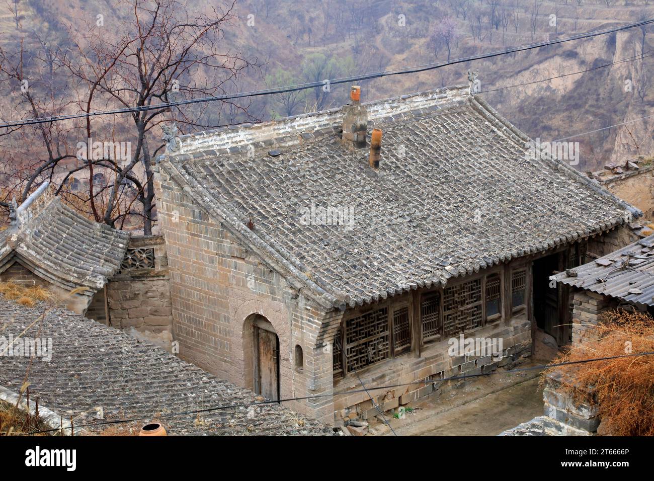 Shanxi Mountain Village Architectural Scenery in China Stock Photo - Alamy