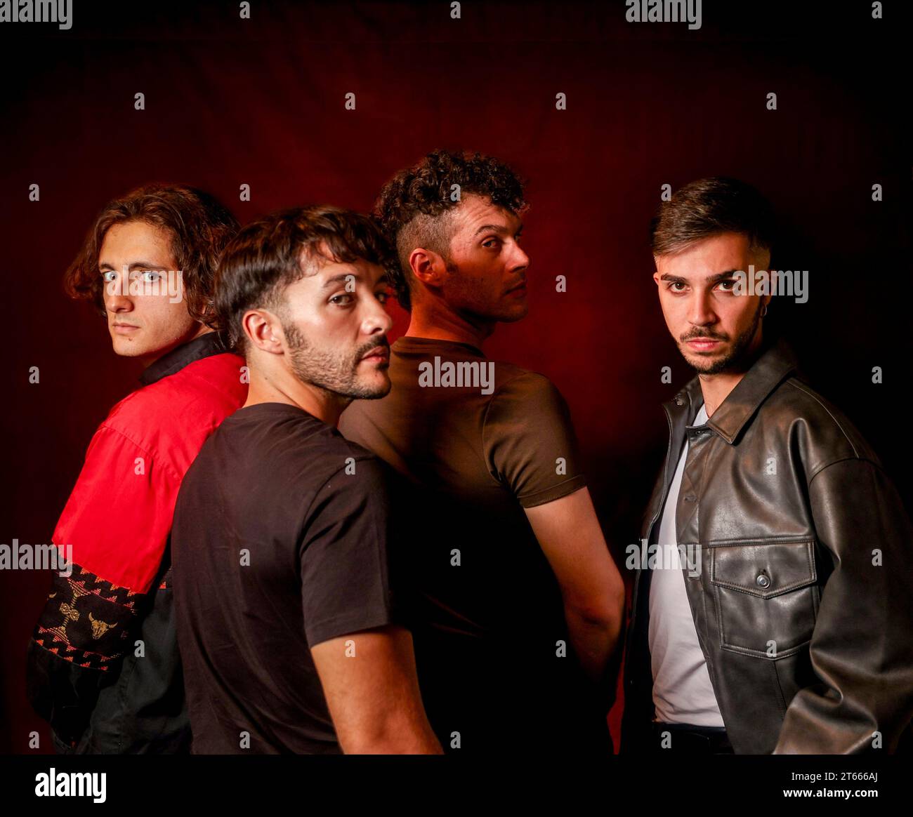 The musical group Arde Bogota poses for Europa Press, at Sony, on ...