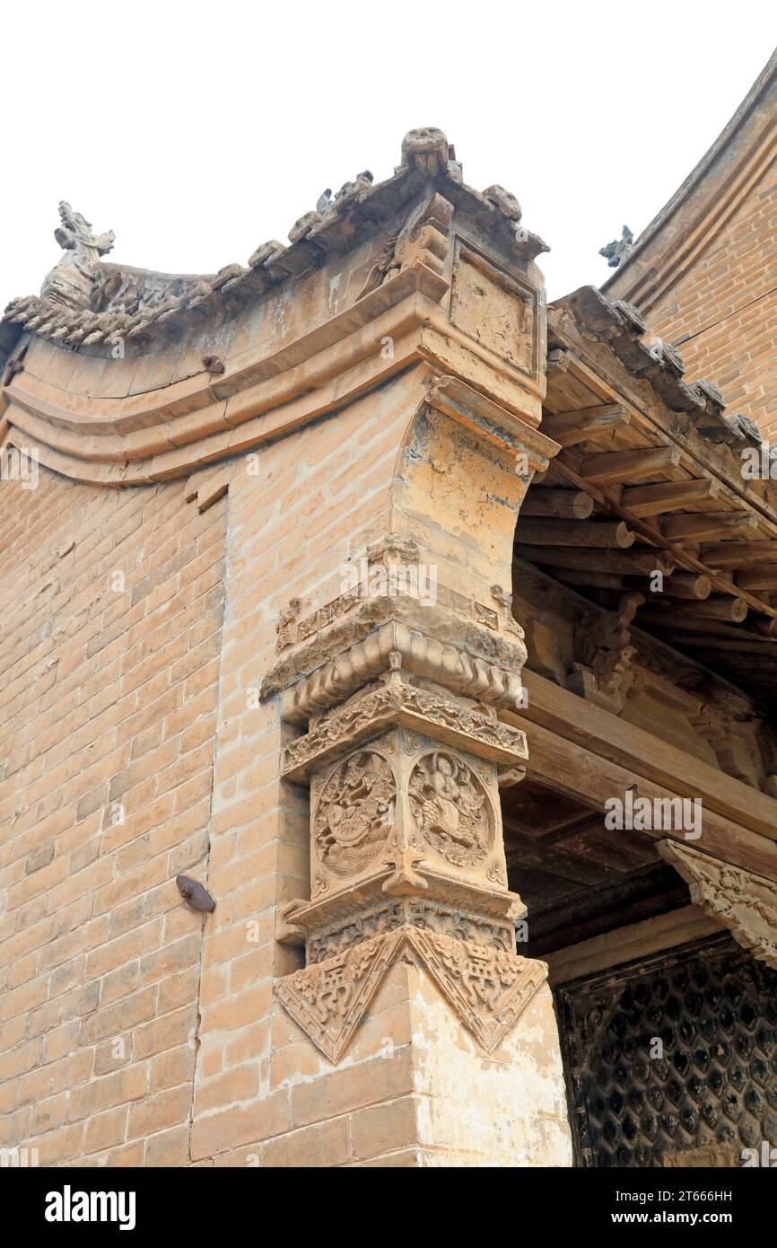 Chinese traditional brick carving Stock Photo - Alamy