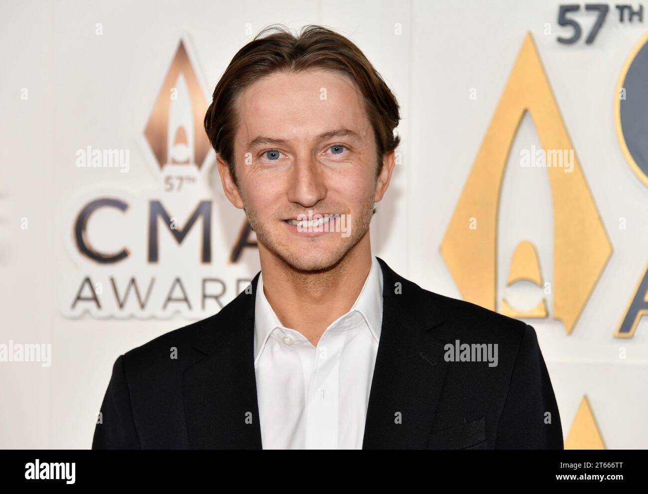 Cameron Montgomery arrives at the 57th Annual CMA Awards on Wednesday, Nov. 8, 2023, at the ...