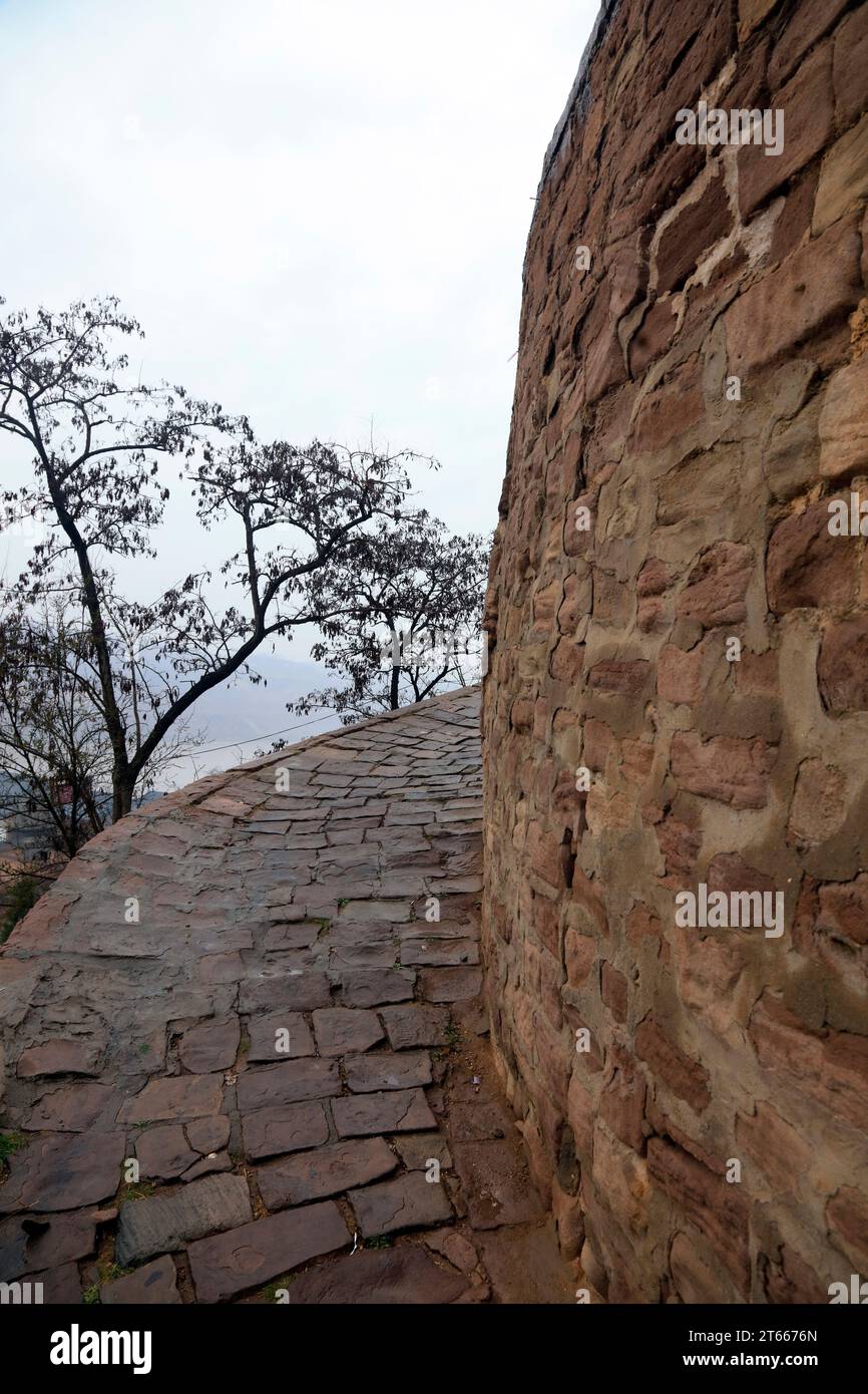 Rock paved roads in mountain villages, China Stock Photo - Alamy