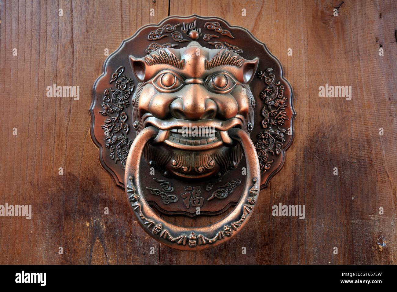 Metal door knocker Stock Photo - Alamy