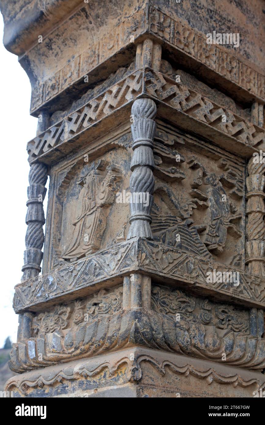 Ancient Chinese Brick Carving Art Stock Photo - Alamy