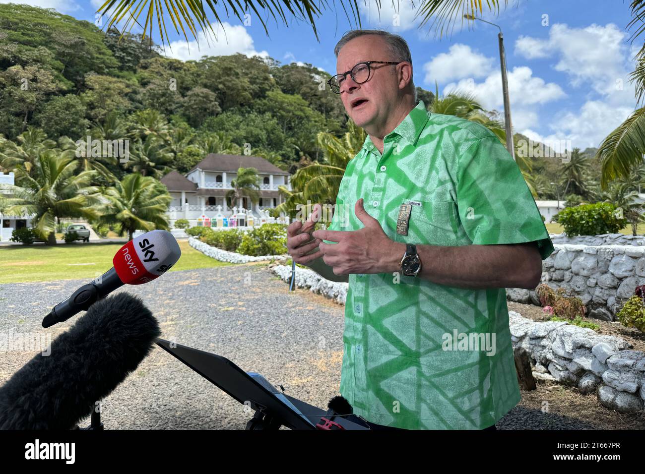 Rarotonga, Australia. 08th Nov, 2023. Australia Prime Minister Anthony ...