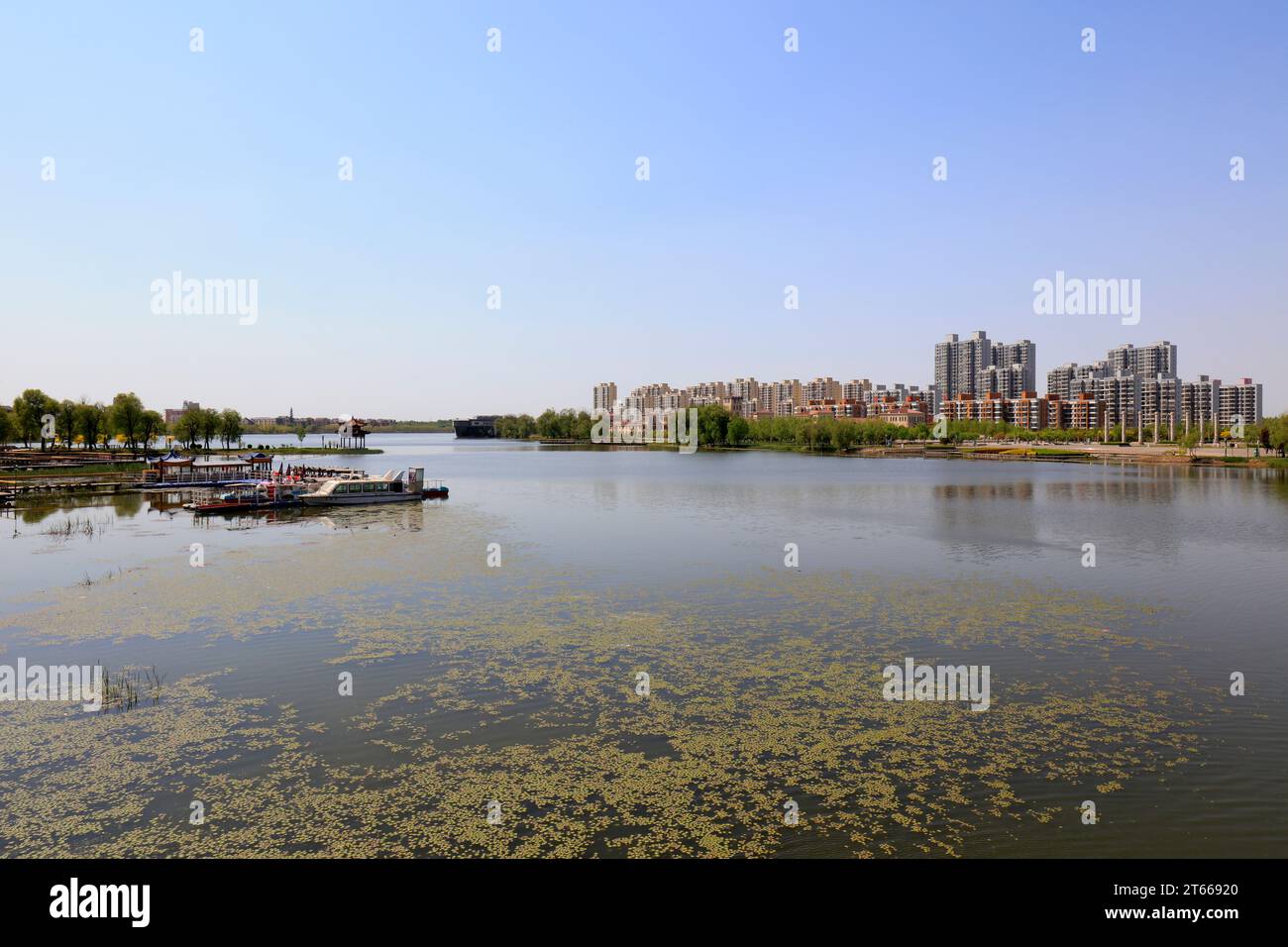 Waterfront City Scenery, China Stock Photo - Alamy