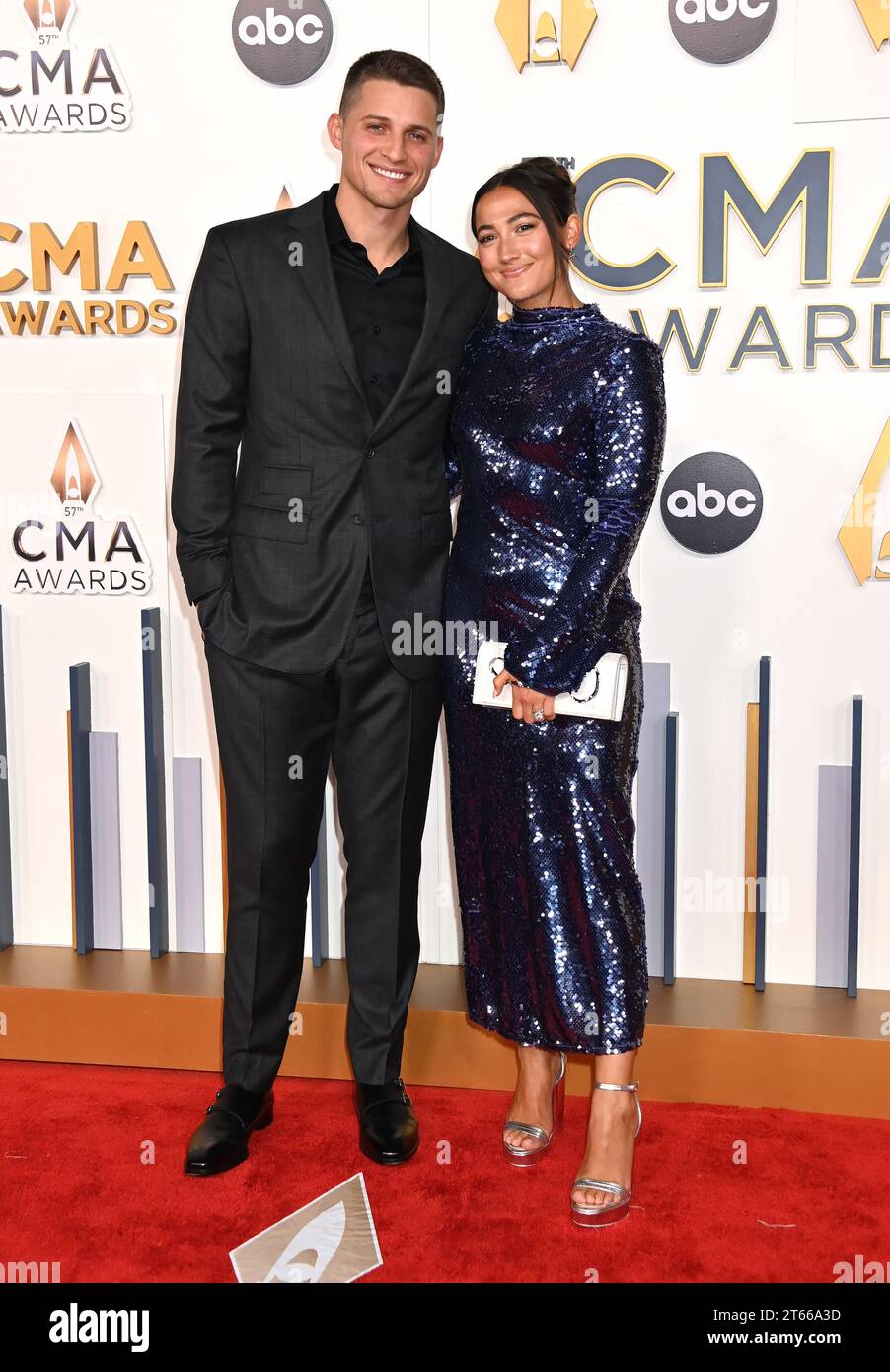 Nashville, USA. 08th Nov, 2023. Corey Seager and Madisyn Seager ...