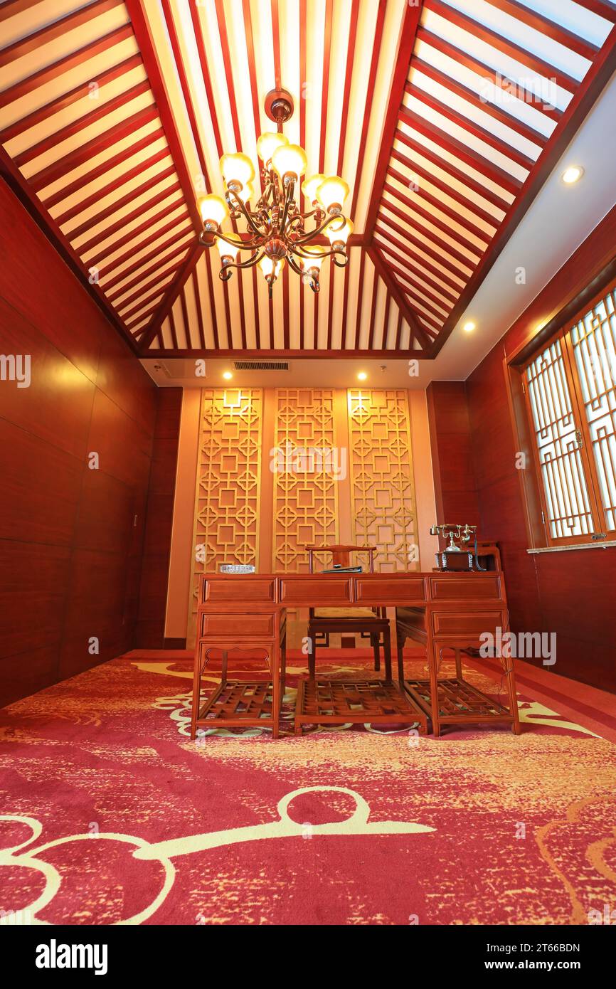 Chinese style hotel rooms, close-up photos Stock Photo - Alamy