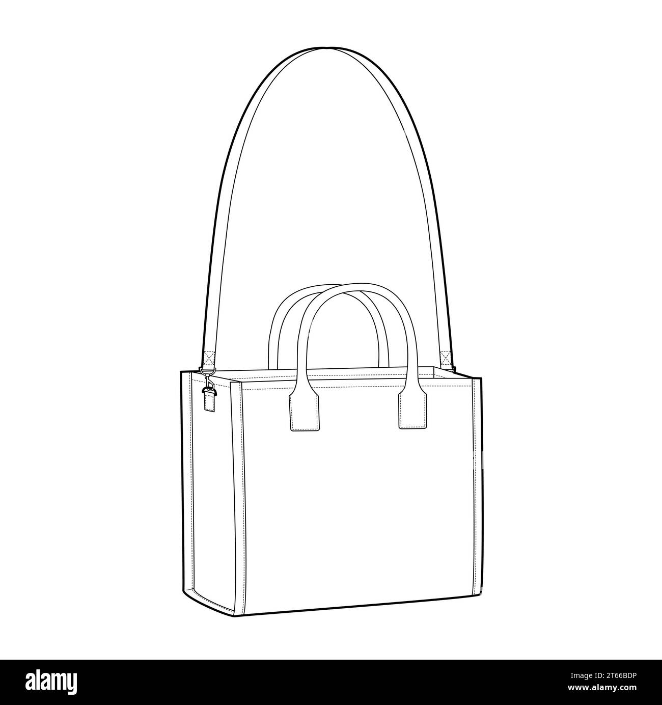 Tote Cross-Body Box Bag with removable strap options. Fashion accessory ...