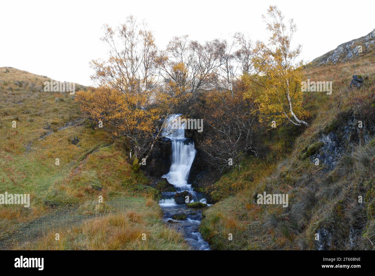 Eadar A' Chalda Waterfall on Allt a' Chalda Beag near the Ruin of 16th ...