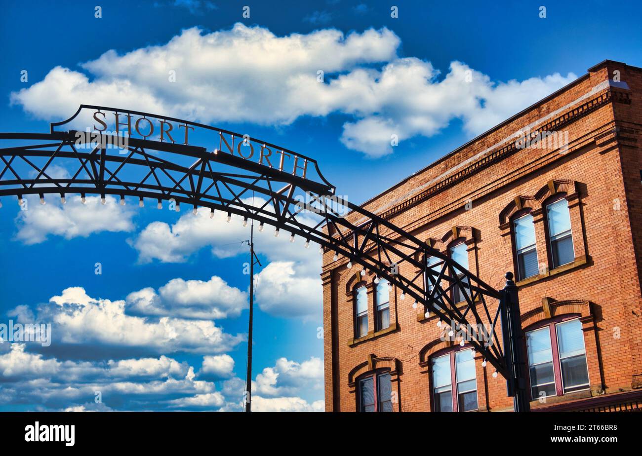 Short North arch just north of downtown Columbus Ohio along High Street ...