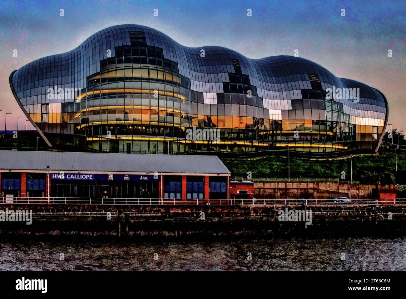 The Sage performing arts center in Gateshead on the River Tyne, in the ...