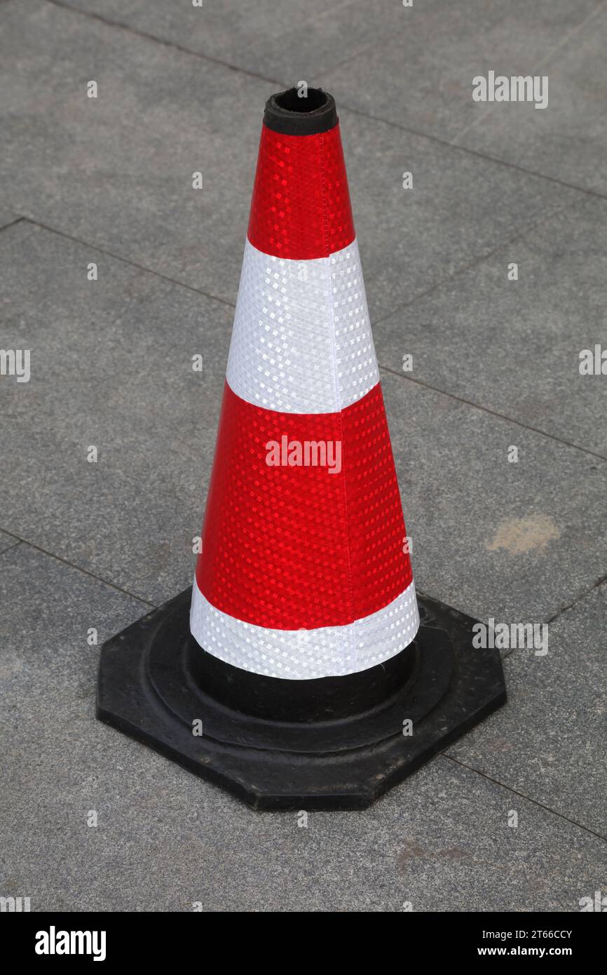 Cone barrel on the road Stock Photo - Alamy