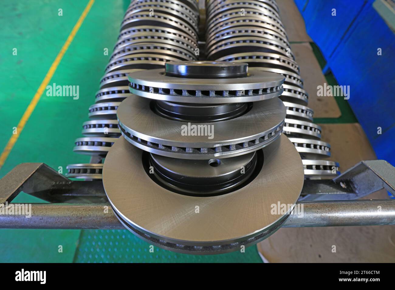 Brake disc on the production line Stock Photo - Alamy
