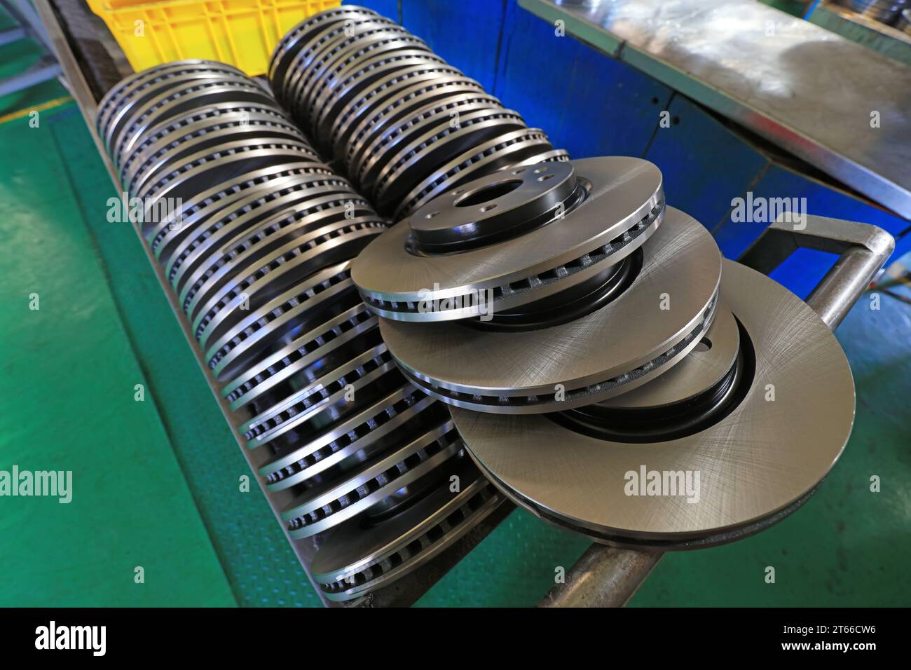 Brake disc on the production line Stock Photo - Alamy