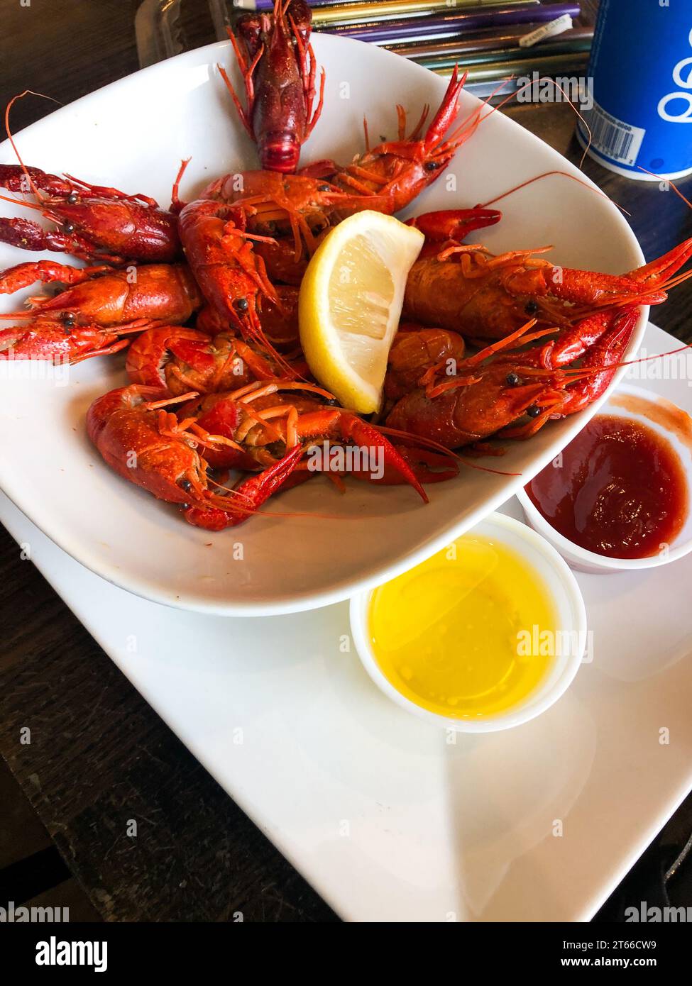 Crawfish Boil Southern Dinner at Restaurant Stock Photo - Alamy