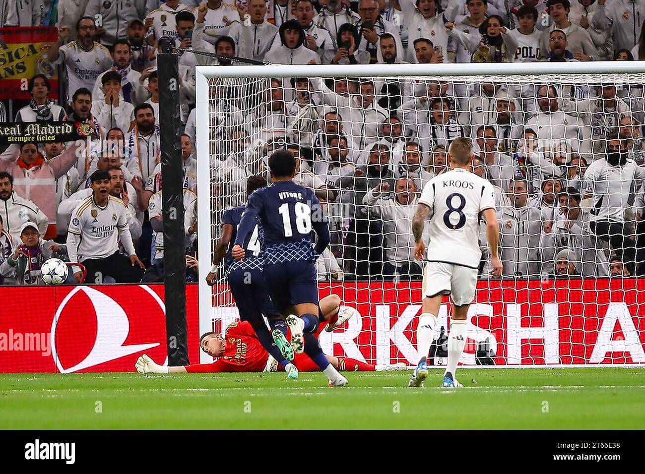 Real Madrid´s Andriy Lunin in action during Champions League Match Day ...