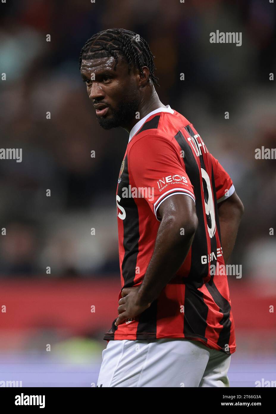 Nice, France. 5th Nov, 2023. Terem Moffi of OGC Nice looks on during ...