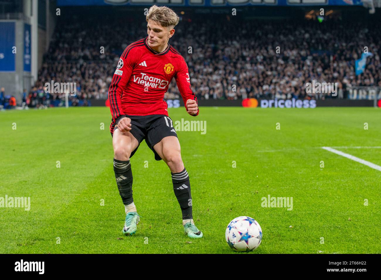 Copenhagen, Denmark. 09th Nov, 2023. Alejandro Garnacho of Manchester ...