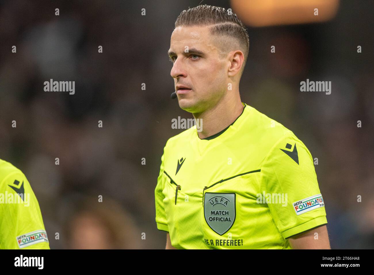 Copenhagen, Denmark. 09th Nov, 2023. Referee Donatas Rumsas during the ...