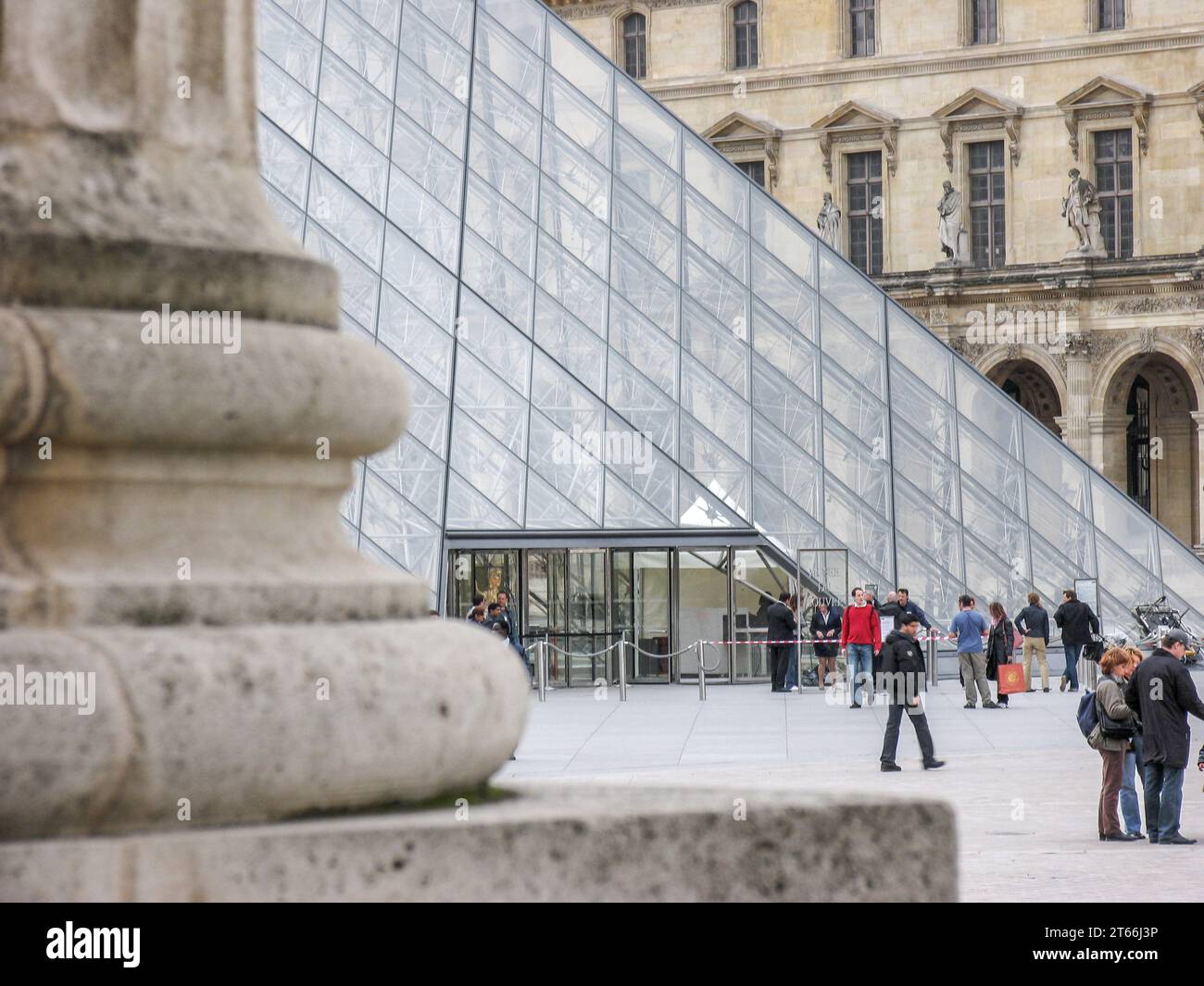 The Louvre and its Pyramid in Paris, France Stock Photo - Alamy