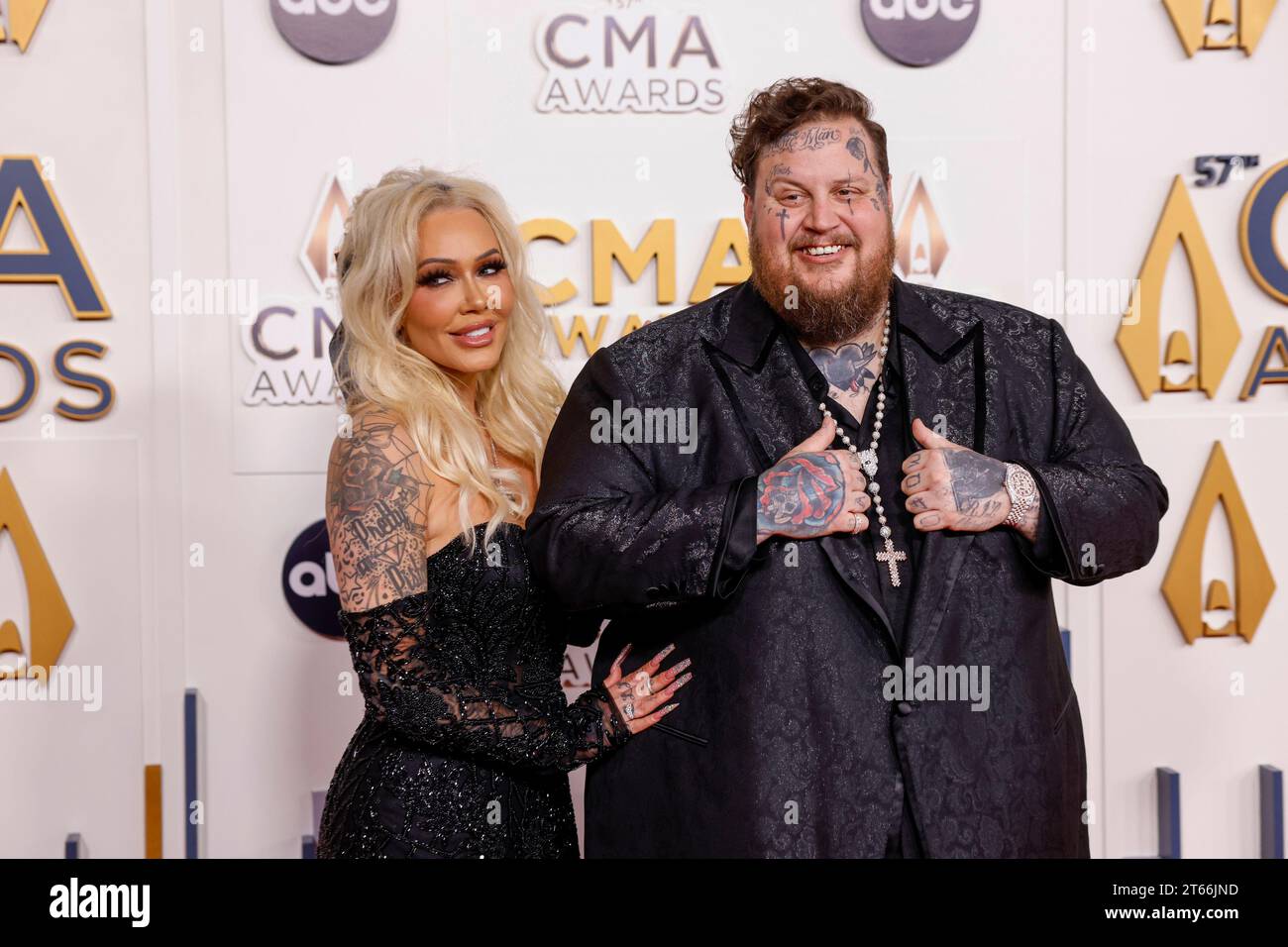 Nashville, United States. 08th Nov, 2023. Jelly Roll arrives on the red ...