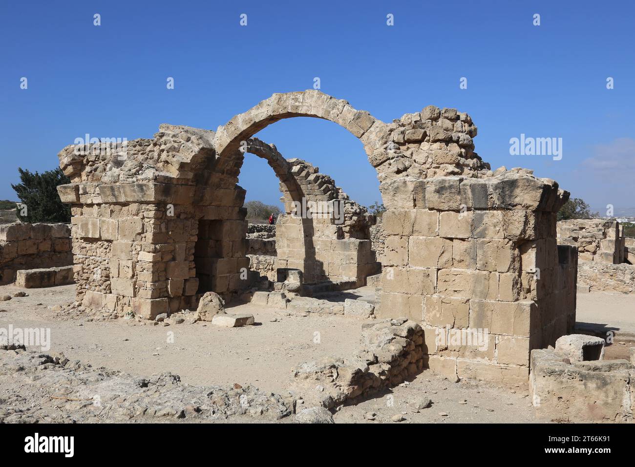 Paphos. 8th Nov, 2023. This photo taken on Nov. 8, 2023 shows ruins at ...
