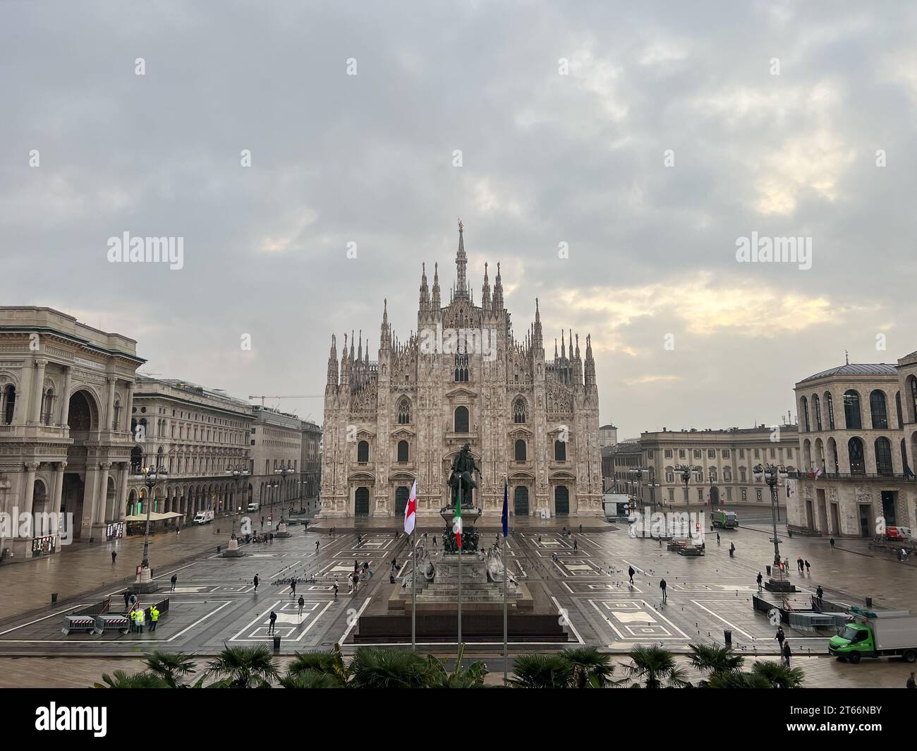 Milan, Italy - 12 november 2023: Milan central square in front of the ...
