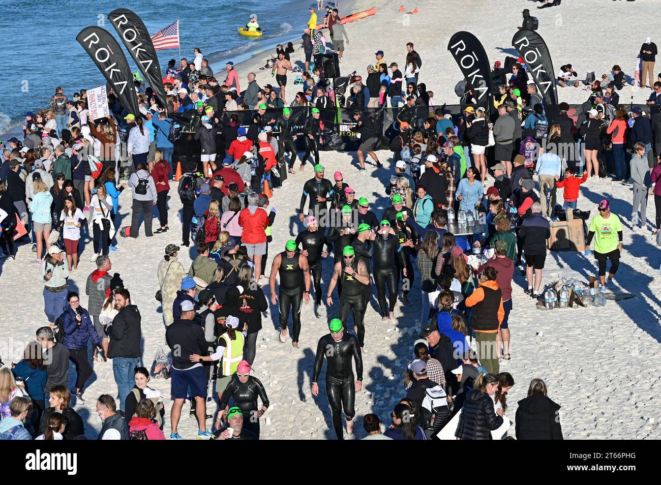 Panama City Beach, Florida - November 4, 2023 - Crowd of spectators and ...