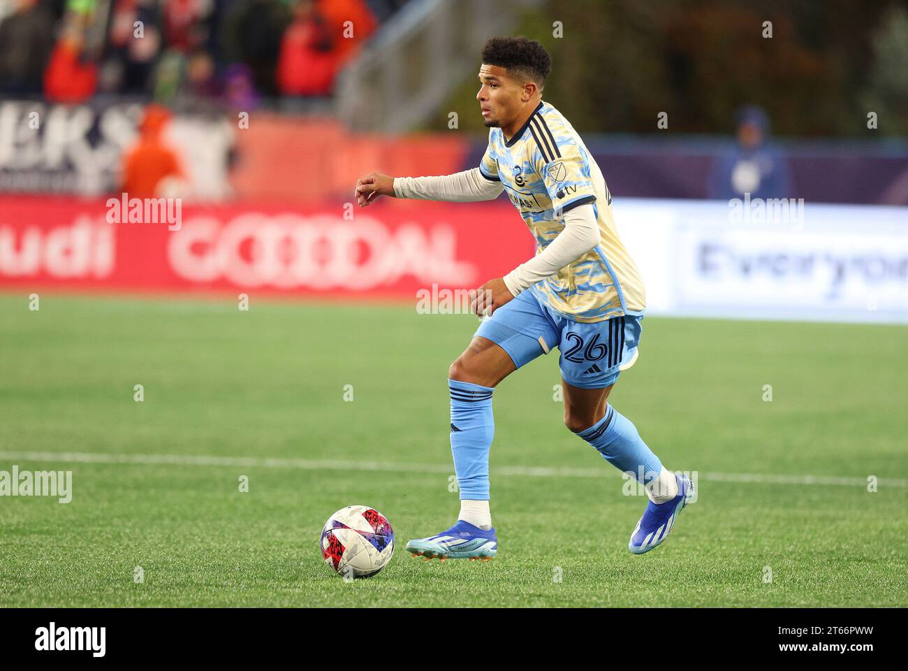November 8, 2023; Foxborough, MA, USA; Philadelphia Union defender ...