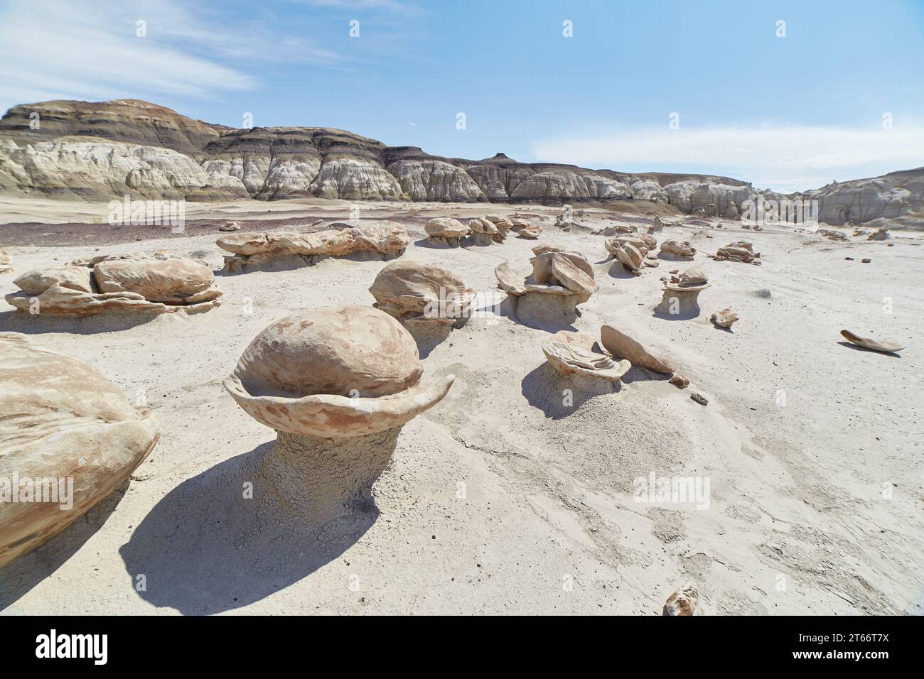 The Bizarre Formations of Bisti Badlands, New Mexico Stock Photo - Alamy