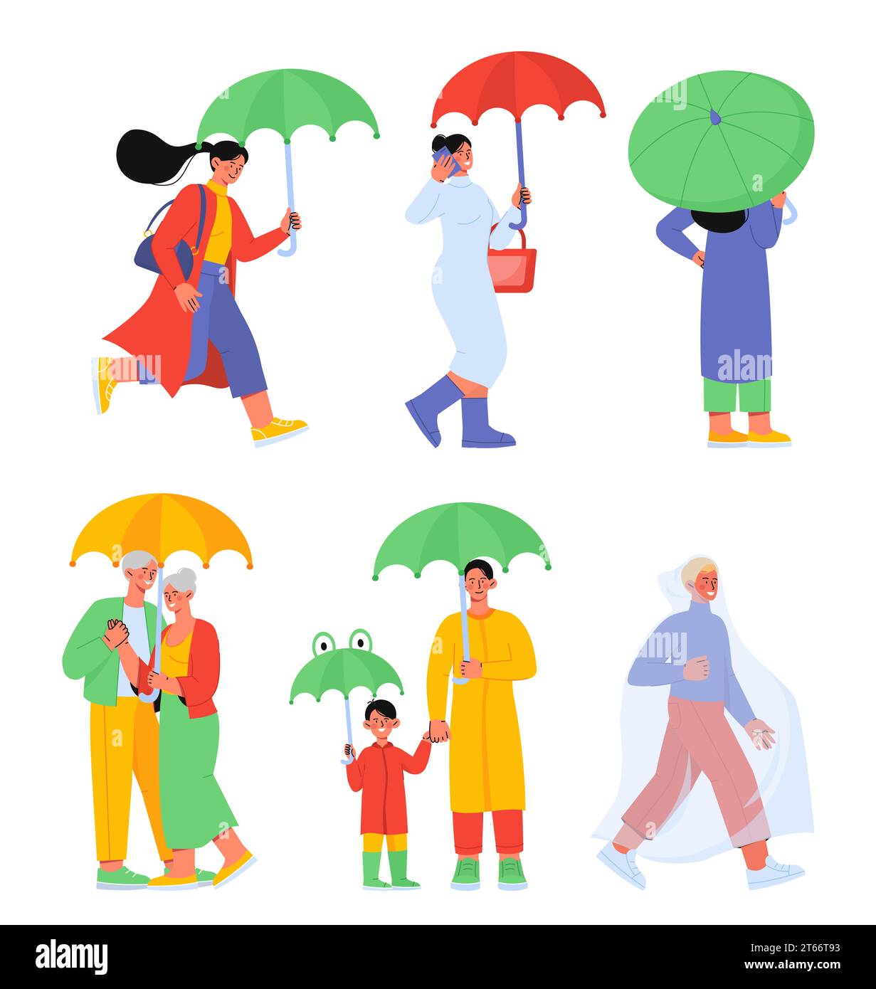 Autumn people walks vector set Stock Vector Image & Art - Alamy