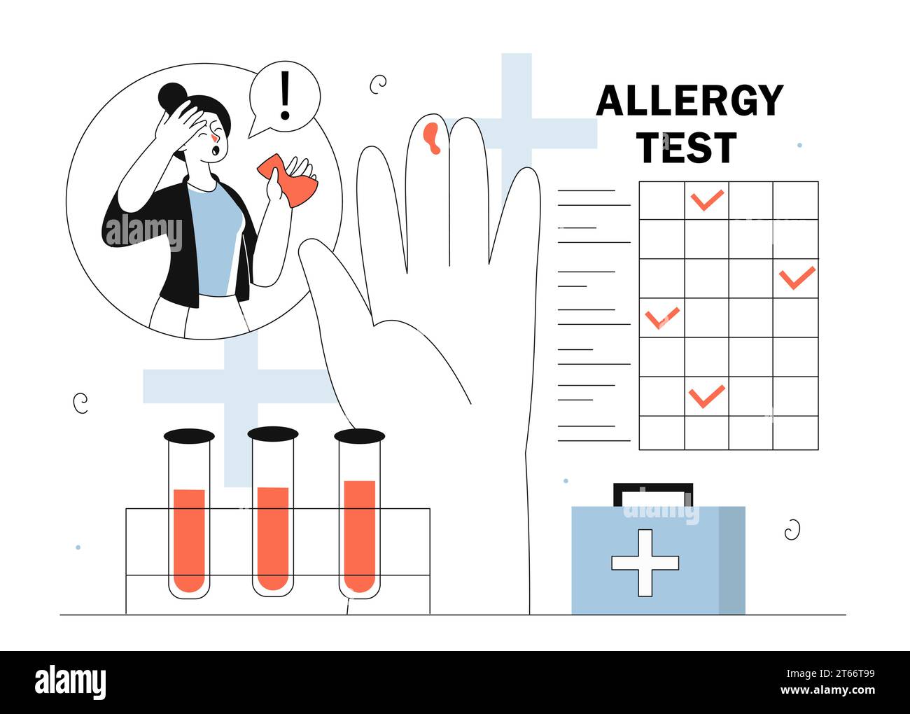 Skin allergy test reaction Cut Out Stock Images & Pictures - Alamy
