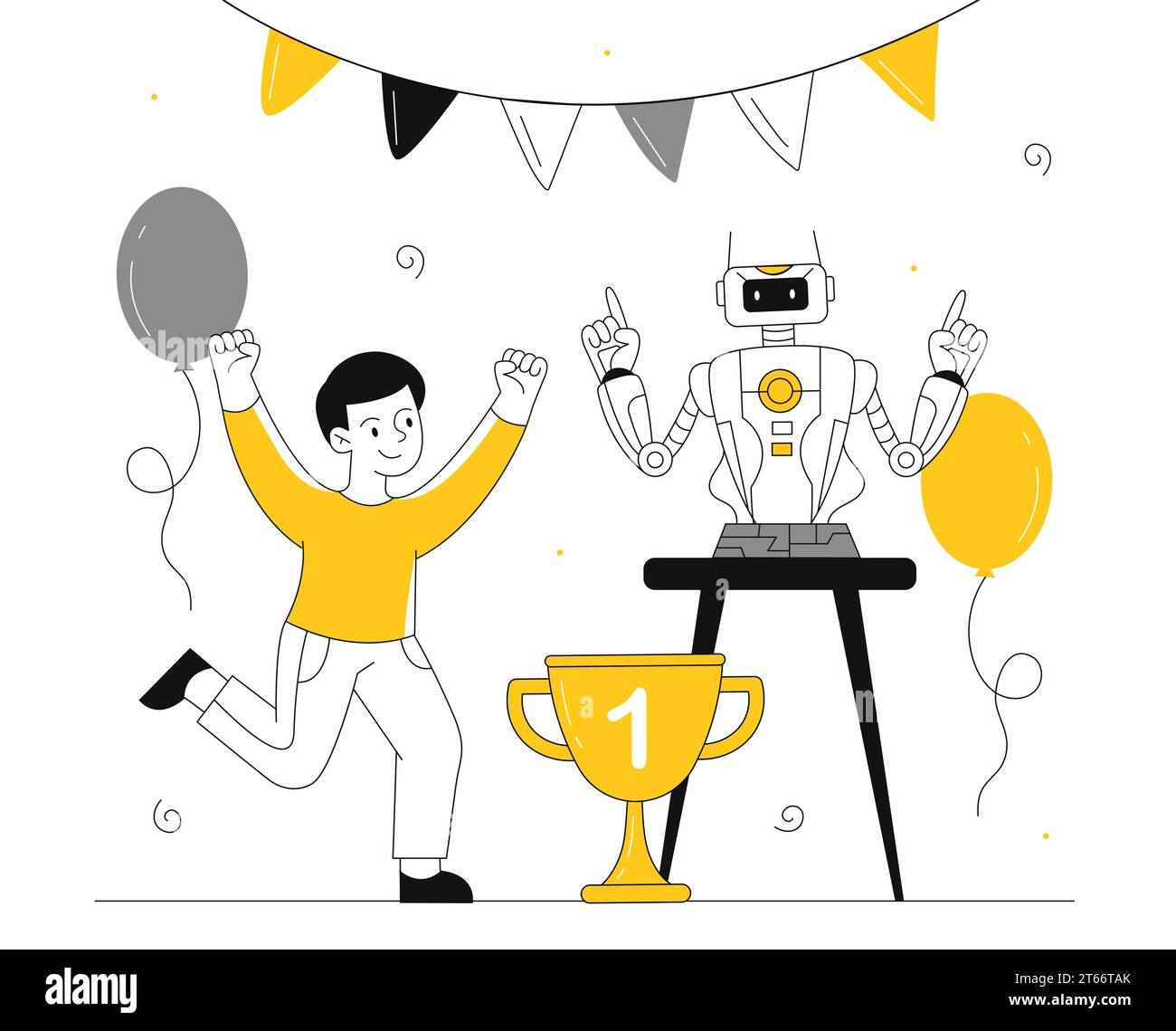 Child receives reward vector line concept Stock Vector Image & Art - Alamy