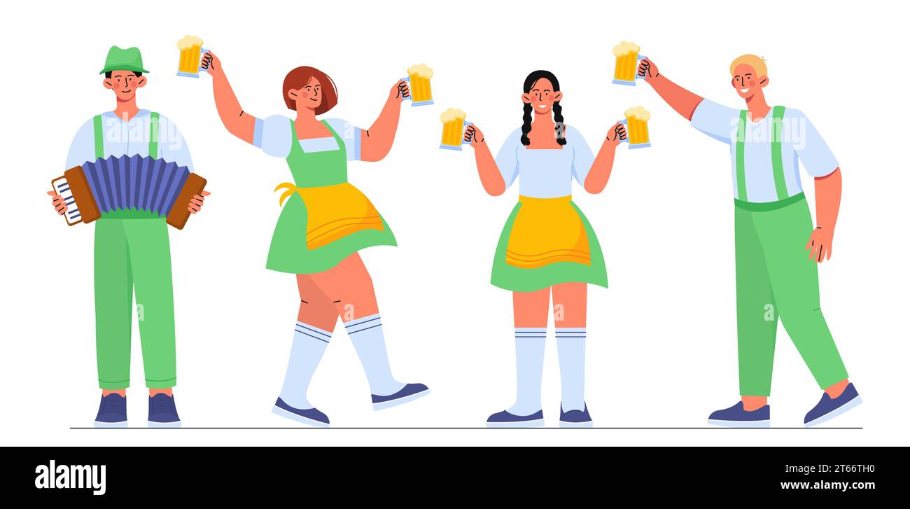 People in German clothes vector set Stock Vector Image & Art - Alamy