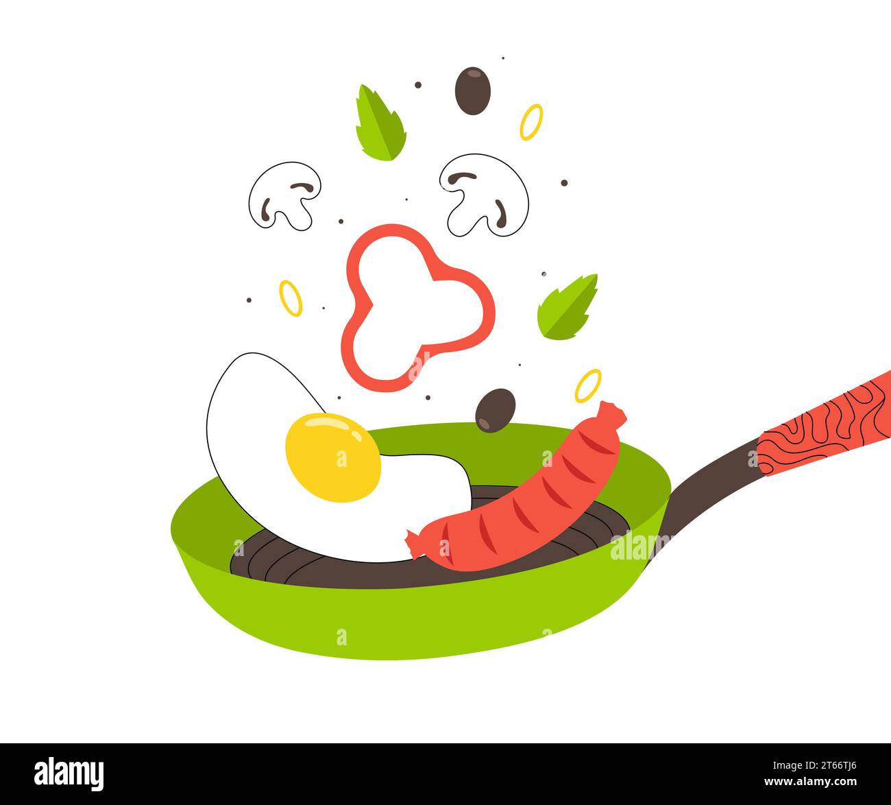 Pan fried dishes Stock Vector Images - Alamy