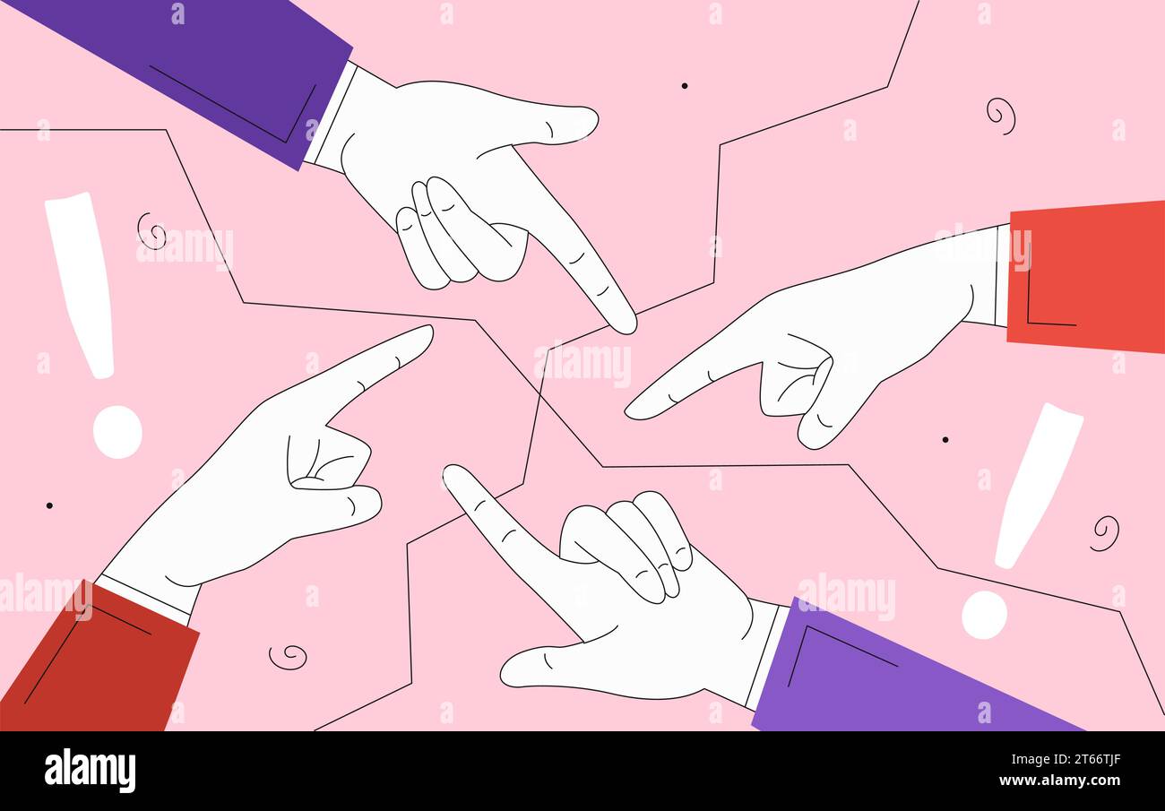 Hands point fingers vector concept Stock Vector Image & Art - Alamy