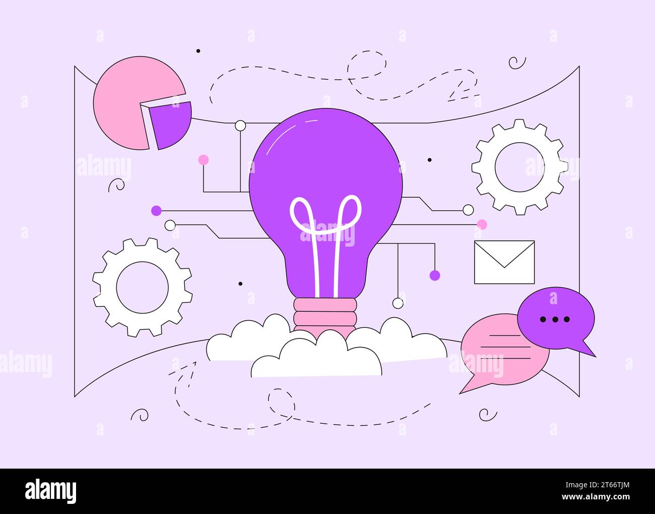 Innovation vector line concept Stock Vector Image & Art - Alamy