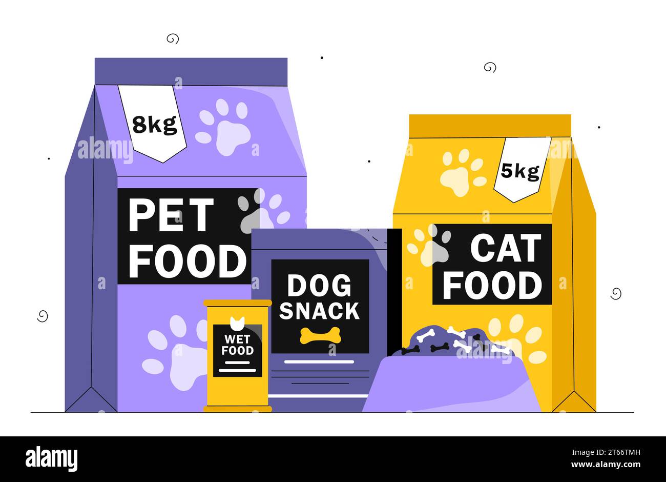 Set of food for pets vector Stock Vector Image & Art - Alamy