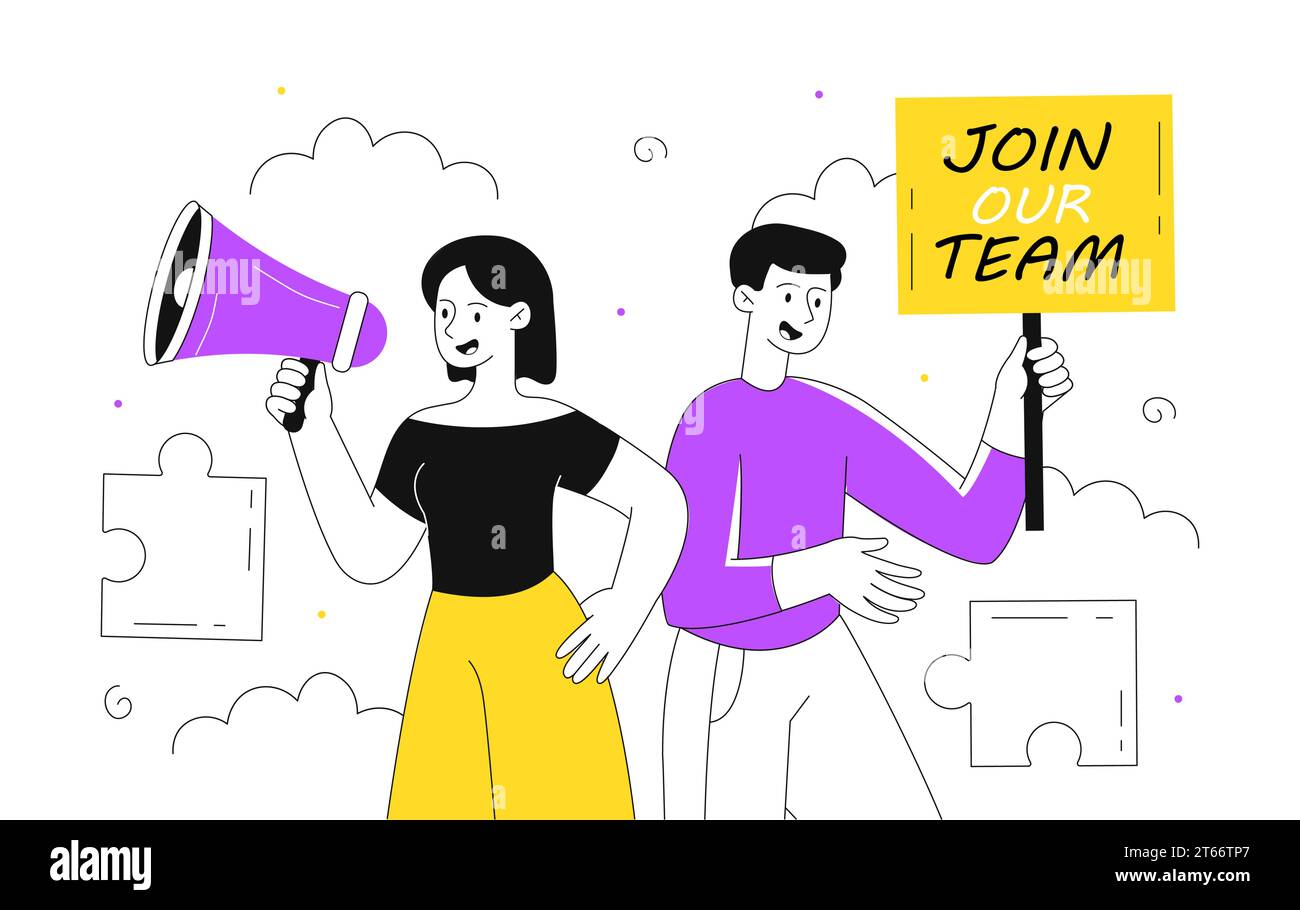 Join our team vector line concept Stock Vector Image & Art - Alamy