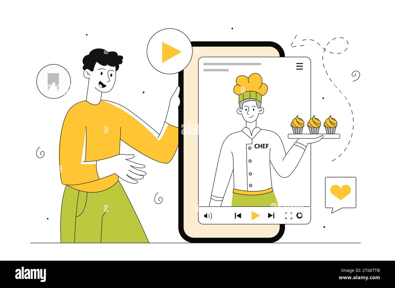 Online culinary class home Stock Vector Images - Alamy